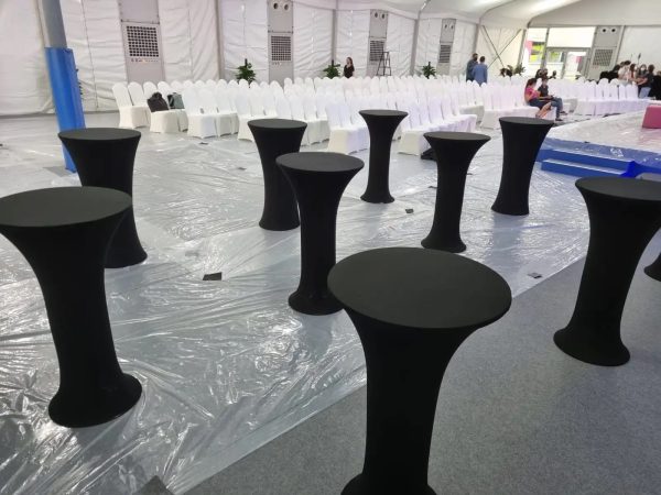 Bloom Bar Spandex Table (Black) - Four Legs Affair - Event Furniture Rental
