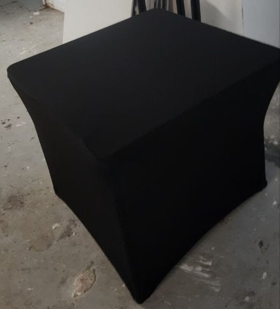 3ft Square Table with Spandex (Black) - Four Legs Affair - Event ...